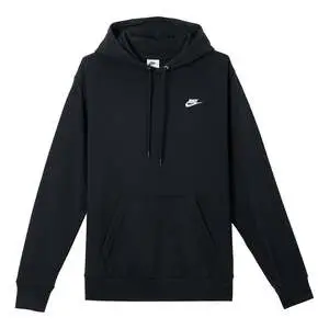 Nike Club Embroided Logo Fleece Hoodie Asia Sizing - Black