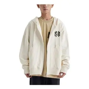 Mitchell & Ness Branded Hooded Jacket - Off White