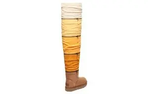 UGG Classic Sweater Letter Ta Knitted Suede High-leg Boots 'brown Tan - Brown/tan