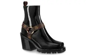 LOUIS VUITTON Limitless Ankle Boots 'black With Logo Straps