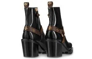 LOUIS VUITTON Limitless Ankle Boots 'black With Logo Straps