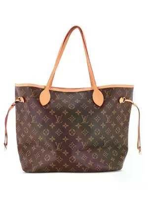 LOUIS VUITTON Neverfull Nm Monogram Canvas Mm Tote Bag - Brown