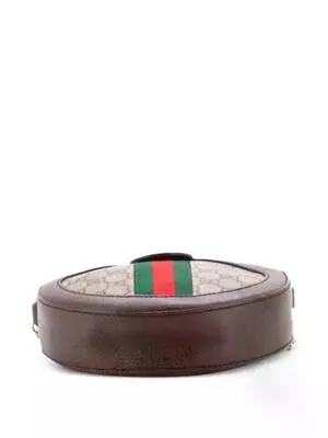 Gucci Ophidia Round Shoulder Bag Gg Coated Canvas Mini Crossbody Bag