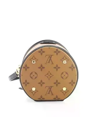 LOUIS VUITTON Cannes Handbag Reverse Monogram Canvas Satchel - Brown