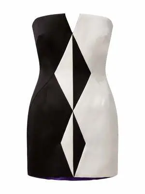 Versace Silk Duchesse Mini Dress - Multicolor
