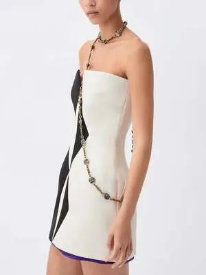 Versace Silk Duchesse Mini Dress