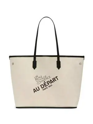 AU DEPART Reversible Geometric-print Shoulder Bag - Black