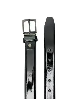 CARLO PIGNATELLI Patent-finish Logo-plaque Belt