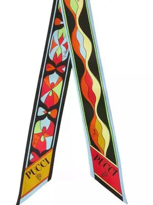 Emilio Pucci Mixed-print Silk Bandeau