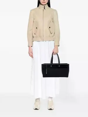 Hermès 2003 Toile And Vache Hunter Herbag Cabas Mm Tote Bag - Black