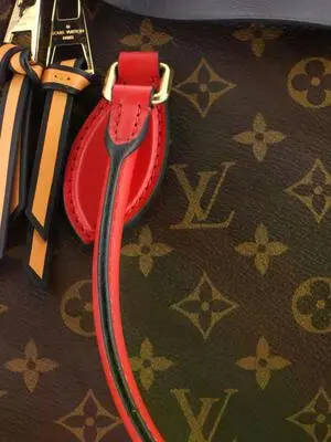 LOUIS VUITTON Tuileries Handbag Monogram Canvas With Leather Satchel - Black