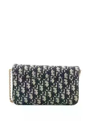 Dior Saddle Chain Wallet Oblique Canvas Crossbody Bag