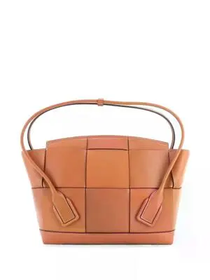 Bottega Veneta Arco Bag Maxi Intrecciato Leather Medium Shoulder Bag - Brown