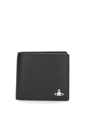 VIVIENNE WESTWOOD Pebbled Leather Wallet - Black