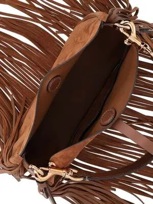 Etro Medium Pony Suede Bag With Fringe