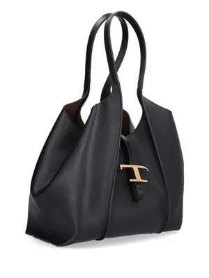 TOD'S T Timeless Small Shopping Bag - Black
