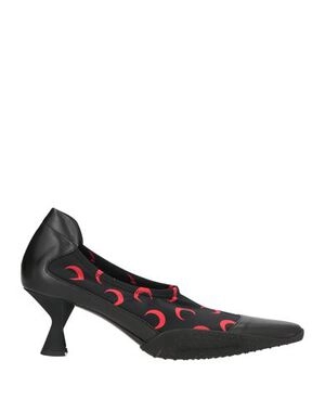 MARINE SERRE Pumps Size Leather, Textile Fibers - Black