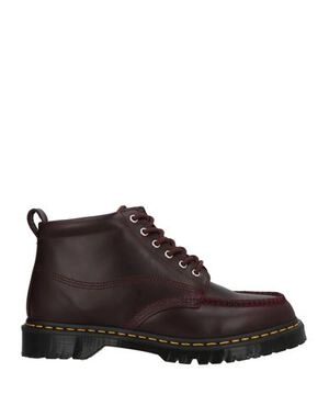 Dr. Martens Lowell Chukka Spiced Mayhem Ankle Boots Burgundy Size Leather - Red