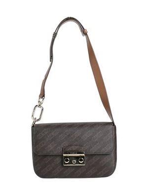 Furla Shoulder Bag Dark Textile Fibers - Brown