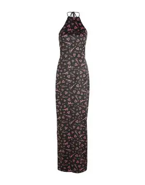 Balmain Maxi Dress Dark Size Polyester, Elastane