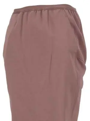 Rick Owens Soft Pillar Long Skirt In Stretch Wool