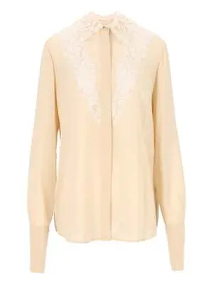 Fendi Parchment-colored Georgette Shirt - Cream