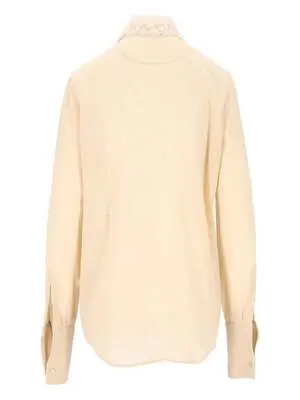 Fendi Parchment-colored Georgette Shirt - Cream