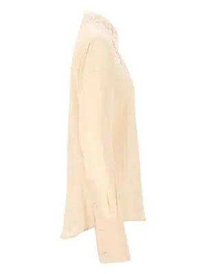 Fendi Parchment-colored Georgette Shirt - Cream