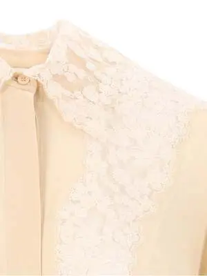 Fendi Parchment-colored Georgette Shirt - Cream