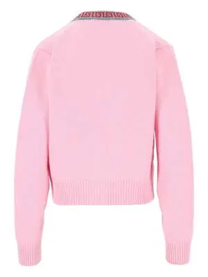 Versace Wool And Cashmere Cardigan - Multicolor