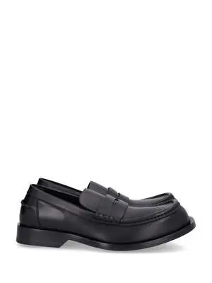 Loewe Bobine Moccasin In Shiny Calfskin - Black