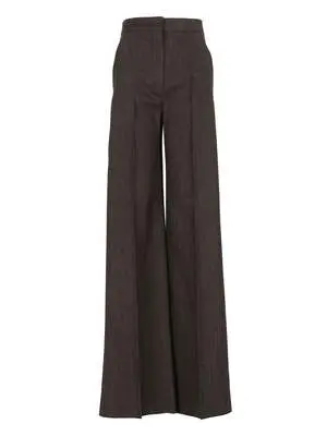 Max Mara Denim-effect Wool Trousers