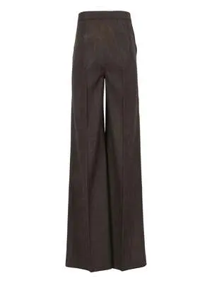 Max Mara Denim-effect Wool Trousers