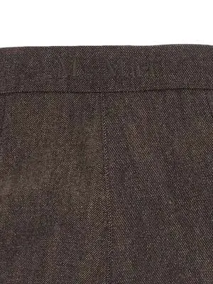Max Mara Denim-effect Wool Trousers