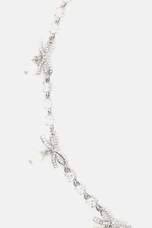 SELF-PORTRAIT Bracelet With Crystal Snowflakes And Pearls - Silver