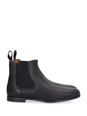 FERRAGAMO Deerskin Chelsea Boots - Black