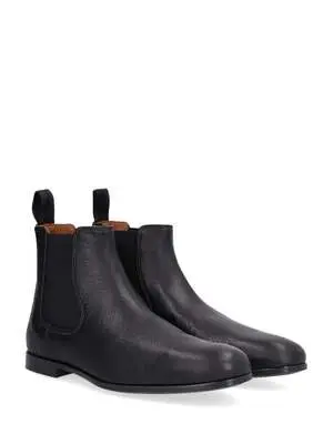 FERRAGAMO Deerskin Chelsea Boots - Black