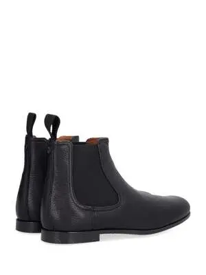 FERRAGAMO Deerskin Chelsea Boots - Black