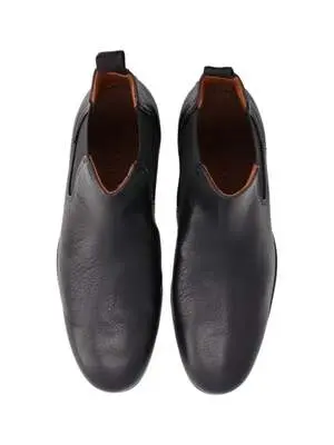 FERRAGAMO Deerskin Chelsea Boots - Black