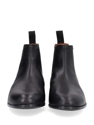 FERRAGAMO Deerskin Chelsea Boots - Black