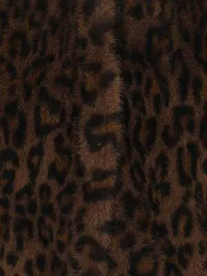 ROTATE BY BIRGER CHRISTENSEN Short Leopard-print Faux Fur Jacket
