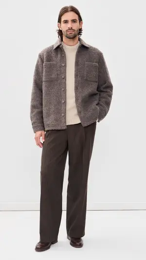WAX LONDON Mount Bobble Wool Reversible Shacket