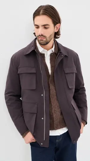 WAX LONDON Fairfax Tech Canvas Field Jacket