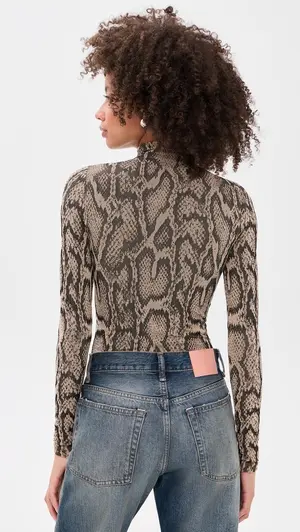 Wolford Shimmering Python Thong Bodysuit