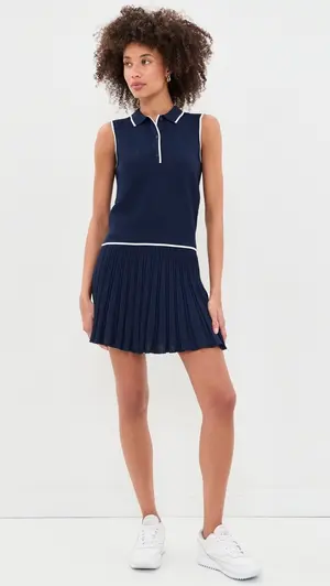 Greyson Pointelle Sleeveless Polo Top