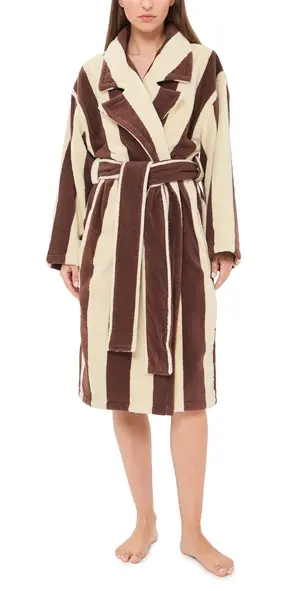 HOMMEY Stripe Robe - Tiramisu