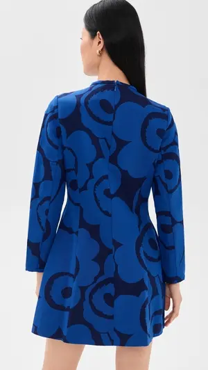 Marimekko Melkein Unikko Dress - Dark Blue/blue