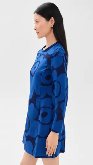 Marimekko Melkein Unikko Dress - Dark Blue/blue