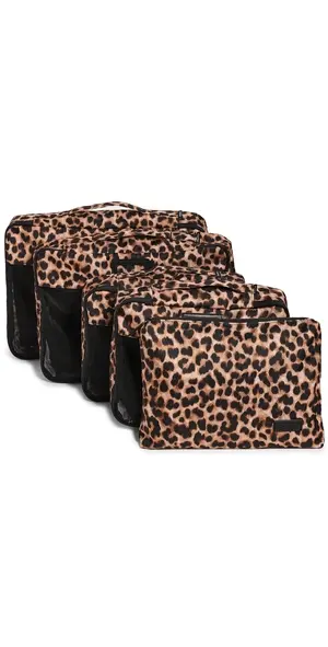 CALPAK 5 Piece Packing Cube Set - Leopard