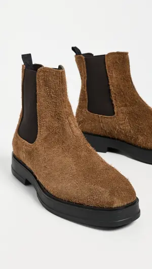 LES DEUX Hairy Suede Chelsea Boots